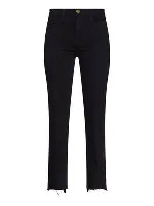 FRAME Le High Straight Cropped Jeans - Black
