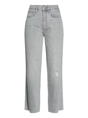 FRAME Le Jane Cropped Straight-leg Jeans - Gray