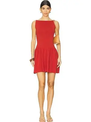 Faithfull The Brand Monique Mini Dress - Brick