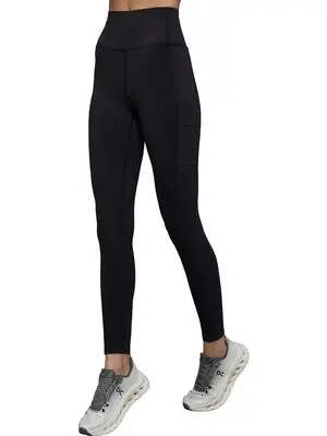 Carbon38 High Rise Pocket Legging In Diamond Compression - Black