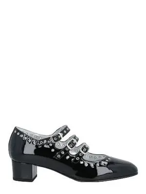 CAREL Embellished Leather Pumps - Black