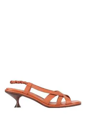 TOD'S Leather Ankle Strap Sandals - Brown