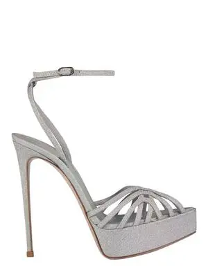 LE SILLA 140mm Embrace Sandals - Silver