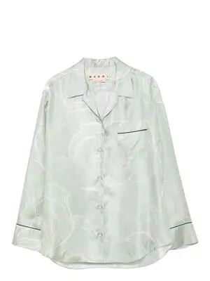 Marni Printed Silk Shirt - Green