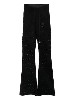 Patrizia Pepe Openwork Trousers - Black