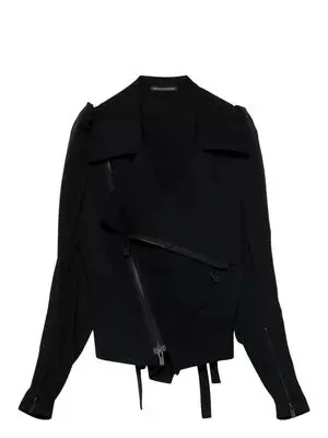 Yohji Yamamoto Wool Biker Jacket - Black
