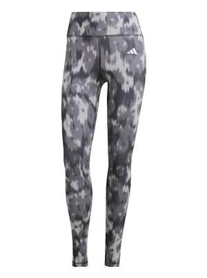 Adidas Optime Essentials Allover Print Flower Tiedye Leggings Black/grey Five