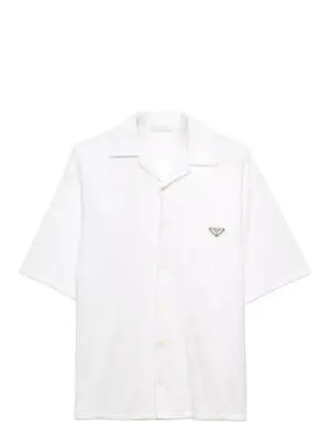 Prada Short-sleeve Terry-cloth Shirt - White