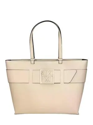 Armani Exchange Logo-plaque Tote Bag - Neutrals
