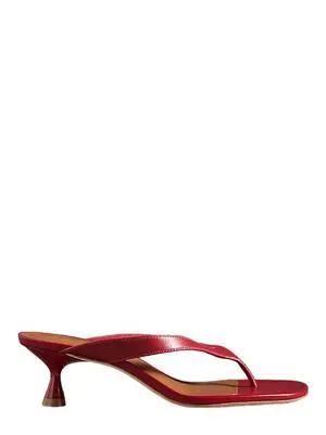 REFORMATION Sophie Heeled Thong Sandals - Scarlet