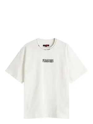 PLEASURES Cut Here Heavyweight T-shirt - White
