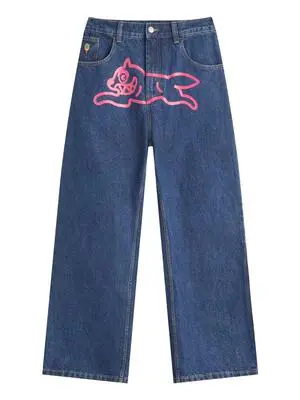 ICECREAM Running Dog Double Scoop Denim Pant - Mid Wash Blue