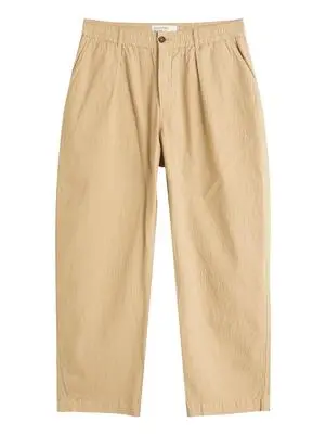 Universal Works Seersucker Pleated Track Pant - Sand