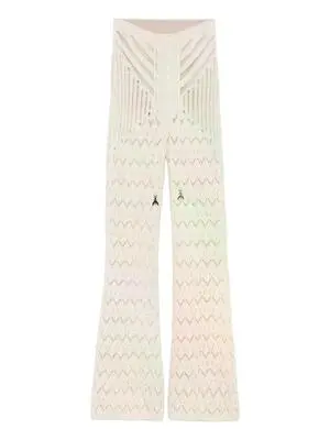 Patrizia Pepe Openwork Trousers - Neutrals