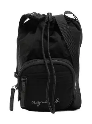 AGNÈS B. Mini Logo Messenger Bag - Black