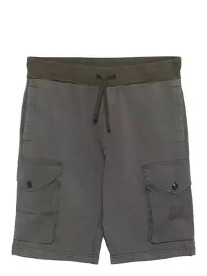C.P. COMPANY Diagonal Fleece Cargo Shorts - Grey