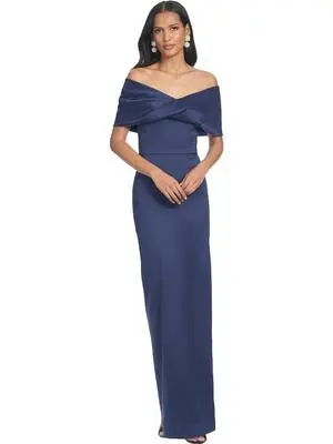 Sachin & Babi Viveca Off-the-shoulder Gown - Blue / Navy