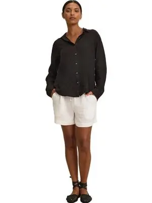 Velvet By Graham & Spencer Amber Linen Shorts - White
