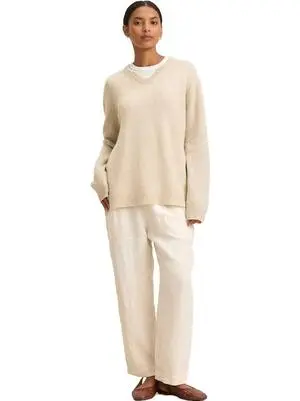 Velvet By Graham & Spencer Clee Linen Pants - White