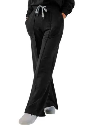 POPLINEN Betty Organic Cotton + Tencel Wide Leg Pant - Black