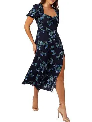 PETAL & PUP Hendrix Floral Print Midi Dress