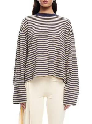 Lioness LIONESS Bloom Stripe Top Beige Stripe