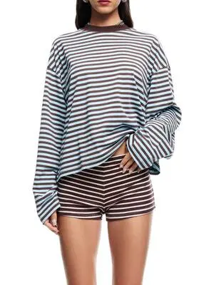 Lioness LIONESS Bloom Stripe Top Chocolate Sea Stripe