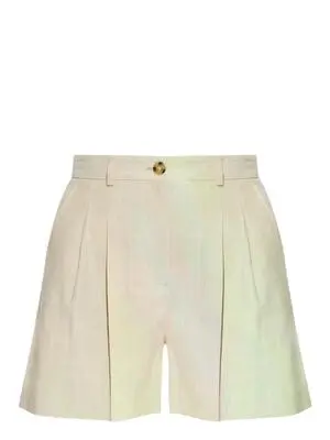 Paul Smith Pleated High-rise Shorts - Neutrals