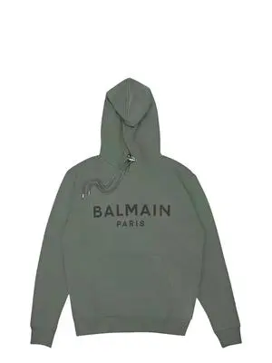 Balmain Printed Hoodie - Green