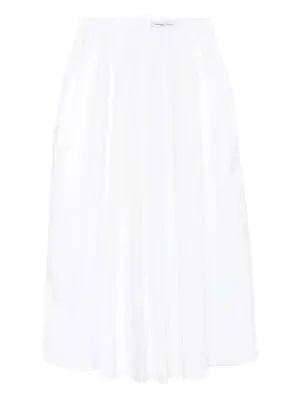 Carven Cotton Midi Skirt - White