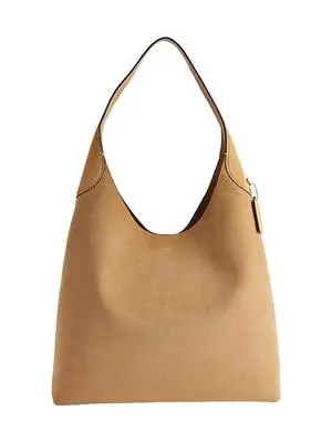 Coach Brooklyn 39 Suede Shoulder Bag Sand