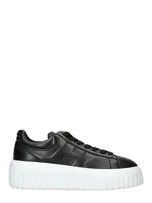Hogan H-stripes Branded Leather Low-top Trainers - Blk/other