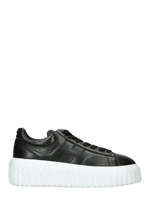 Hogan H-stripes Branded Leather Low-top Trainers - Blk/other