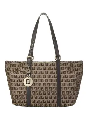 Fendi Zucchino Canvas Tote - Brown