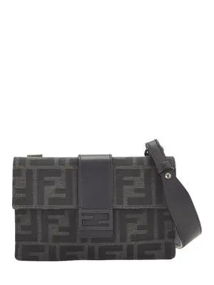 Fendi Zucca Baguette Pouch - Black