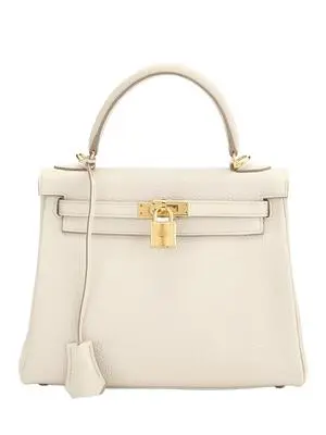 Hermès Gris Pale Togo Kelly Retourne 25 Grey