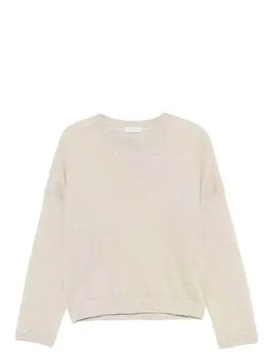 Brunello Cucinelli Sequin-embellished Top - Neutrals