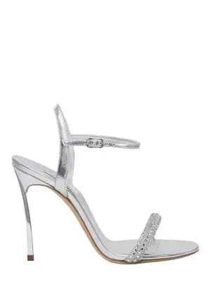 Casadei Crystal-embellished Stiletto Sandals - Silver