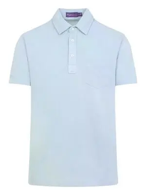 Ralph Lauren Purple Label Piqué-weave Polo Shirt Blue