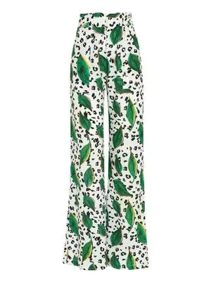BRIGITTE Graphic-print Trousers - White