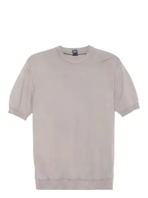 Fedeli Fine-knit T-shirt - Neutrals