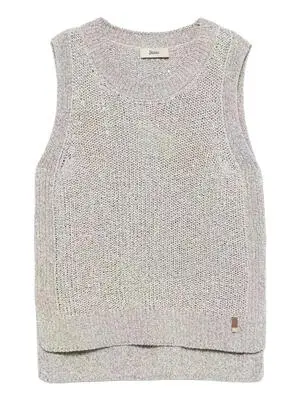 Herno Sequin-embellished Knitted Top - Neutrals