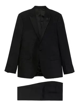 LARDINI Satin-lapels Suit - Black