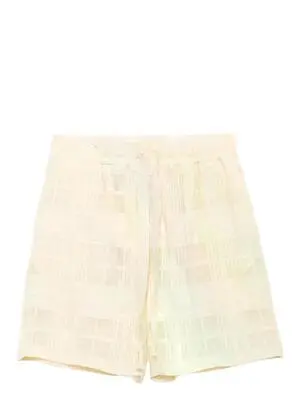 CMMN SWDN Enzo Plaid Shorts - Neutrals