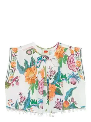 Farm Rio Sweet Bloom Blouse - White