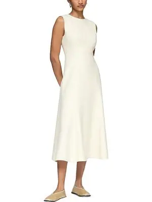 Lafayette 148 New York Lafayette 148 New York Textured Midi Dress Cloud