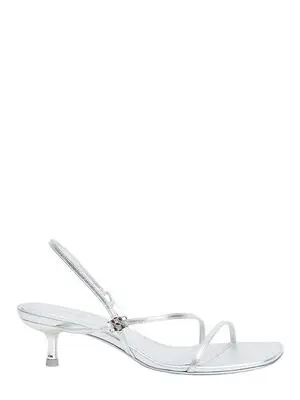Simkhai Cedonia Logo Sandals Silver