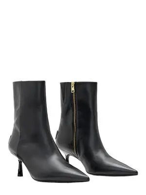 ALLSAINTS Vivian Pointed Toe Ankle Booties - Black