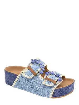 KENNETH COLE Kendall Slide Sandals - Light Blue
