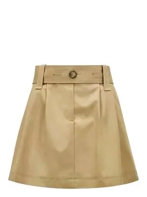 Moncler Mini Gabardine Skirt - Neutrals